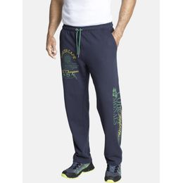 Jogginghose Jan Vanderstorm "Jogginghose JONN" Gr. 5XL, N-Gr, blau (dunkelblau), Herren, Obermaterial: 100% Baumwolle., Hosen