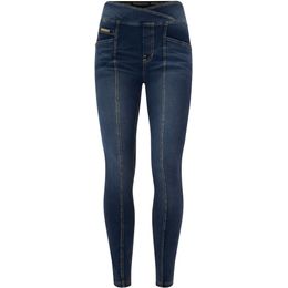 Leggings Freddy "NOW SKINNY YOGA", Damen, Gr. L, N-Gr, blau (dunkelblau), Web, Obermaterial: 84% Baumwolle, 16% Elasthan, skinny fit, Hosen, mit Lifting & Shaping Effekt