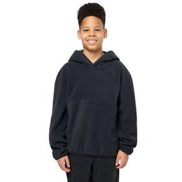 Hoodie Jack Wolfskin "Fleecehoodie SMILEYWORLD für Kinder" Gr. L (164), grau (granite schwarz), Kinder, Obermaterial: 100% Polyester, Sweatshirts