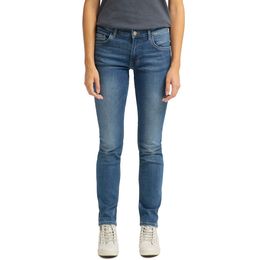 Straight-Jeans Mustang "Rebecca", Damen, Gr. 31, Länge 30, blau (medium bleach), Obermaterial: 75% Baumwolle, 23% Polyester, 2% Elasthan, casual, Jeans