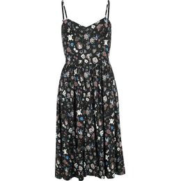 Rock Rebel by EMP Dress with Old School Print Mittellanges Kleid schwarz in S Q224-000040 M507146