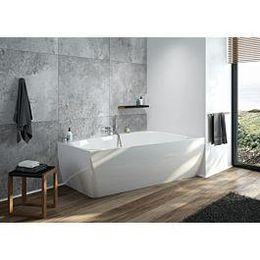 Hoesch iSENSI Badewanne 3876.010 180x140cm, rechts, weiß, 393 l, Überlaufschlitz