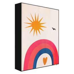 Bilderwelten Akustik-Wechselbild Sonnenschein und Regenbogen