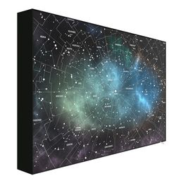 Bilderwelten Akustik-Wechselbild Sternbilder Karte Galaxienebel