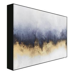Bilderwelten Akustik-Wechselbild Wolkenhimmel mit Gold