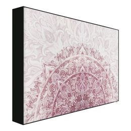 Bilderwelten Akustik-Wechselbild Mandala Aquarell Ornament halbkreis rot