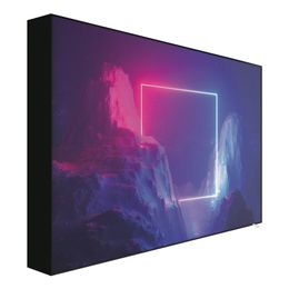 Bilderwelten Akustik-Wechselbild Quadratisches Neonlicht