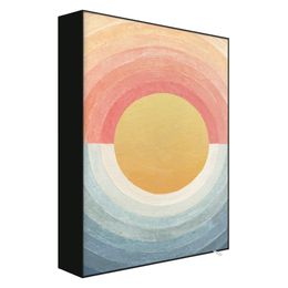 Bilderwelten Akustik-Wechselbild Sonne zwischen Himmel und Meer