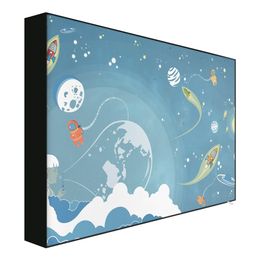 Bilderwelten Akustik-Wechselbild No.MW16 Buntes Weltraumtreiben