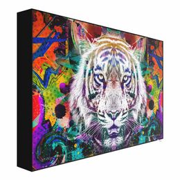 Akustik-Wechselbild Street Art Tiger