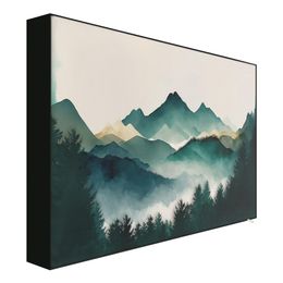 Bilderwelten Akustik-Wechselbild Aquarellierte Berglandschaft
