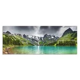 Küchenrückwand Artland "Bergsee", grün, B:160cm H:60cm, Aluminium, Spritzschutzwände, Alu Spritzschutz mit Klebeband, einfache Montage