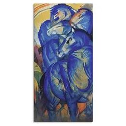 Wandbild Artland "Turm der blauen Pferde. 1913", blau, B:75cm H:150cm, Canvas, Leinwand, Bilder, als Leinwandbild, Poster in verschied. Größen