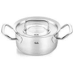 Bratentopf Fissler "ORIGINAL-PROFI COLLECTION Bratentopf" Töpfe Gr. 2,6 l + Ø 20cm, silberfarben mit breitem Schüttrand, Kaltmetallgriffen. Made in Germany