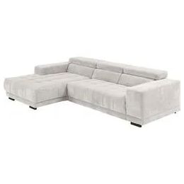 Ecksofa DIE PLANBAR "MP-IN15053 L-Form" Sofas Gr. B/H/T: 329cm x 73cm x 190cm, Cord, Ottomane links, Kopfteilverstellung, beige (ecru) mit Kopfteilverstellung, wahlweise manueller Vorziehbank