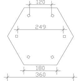 Skan Holz Pavillon Nancy Wei&szlig; Holzpavillon, 360x312 cm