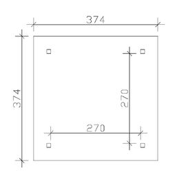 Skan Holz Pavillon Cannes Eiche Hell Holzpavillon, 374x374 cm