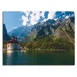 Wandbild Artland "St. Bartholomä (Königssee) I", blau, B:120cm H:90cm, Canvas, Leinwand, Bilder, als Leinwandbild, Poster, Wandaufkleber in verschied. Größen