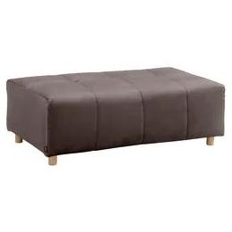 Polsterhocker Home Affaire "Scania" Hocker Gr. B/H/T: 127cm x 45cm x 68cm, Samtoptik, braun passend zum Ecksofa "Scania"