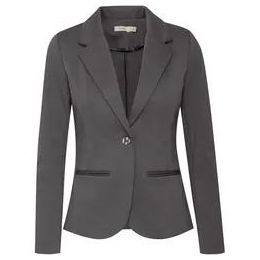 Jackenblazer Fransa "Blazer FRZablazer" Gr. S, grau (asphalt), Damen, Obermaterial: 74% Polyester PES. 21% Viskose LENZING ECOVERO CV LenzEcov. 5% Elasthan EL., Blazer