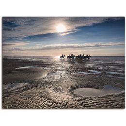 Leinwandbild Artland "Freiheit am Meer", blau, B:120cm H:90cm, Canvas, Leinwand, Bilder, auf Keilrahmen gespannt