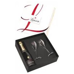 Champagner Lanson - le Black Creation Brut - Mit Etui 2 & Champagnergläser