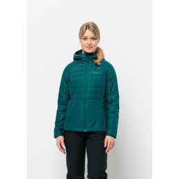 Funktionsjacke Jack Wolfskin "LAPAWA INS HOODY W" Gr. L (42/44), grün (sea, grün), Damen, OBERSTOFF 100% POLYAMID FUTTER 100% POLYESTER FÜLLUNG 100% POLYESTER, Jacken