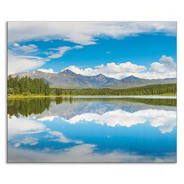 Küchenrückwand Artland "Bergsee" Spritzschutzwände Gr. B/H: 60cmx50cm, blau Alu Spritzschutz mit Klebeband, einfache Montage