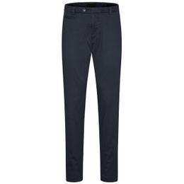 Chinohose Bugatti Gr. 34, Länge 32, blau (marine), Herren, 85% Baumwolle, 12% Elastomultiester, 3% Elasthan, unifarben, Hosen, in leichter Used-Optik