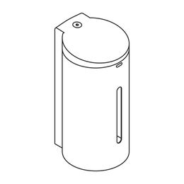 HEWI Elektronischer Desinfektionsmittel- und Seifenspender 650 ml, Edelstahl Schwarz matt 950.06.10201