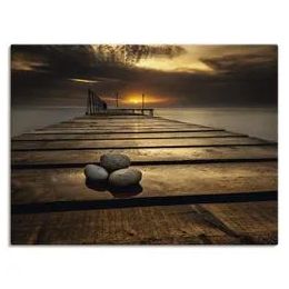 Wandbild Artland "Sonnenaufgang am Schwarzen Meer", braun, B:120cm H:90cm, Canvas, Leinwand, Bilder, als Leinwandbild, Poster, Wandaufkleber in verschied. Größen