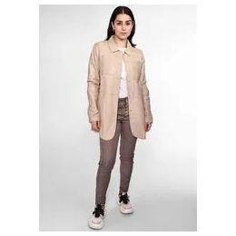 Langjacke Maze "42020135" Gr. M, beige (sand), Damen, Obermaterial: 100% Leder, Lamm / Futter: 100% Polyester, Jacken