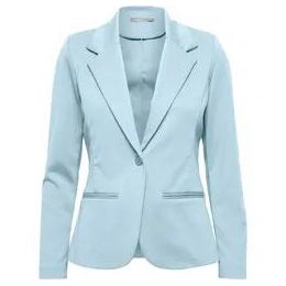 Jackenblazer Fransa "Blazer FRZablazer" Gr. L, blau (powder blau), Damen, Obermaterial: 74% Polyester PES. 21% Viskose LENZING ECOVERO CV LenzEcov. 5% Elasthan EL., Blazer