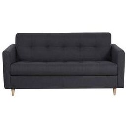 Schlafsofa mit Matratze 3-Sitzer - Stoff - Anthrazit - GANOA