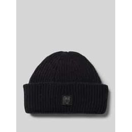 Knowledge Cotton Apparel Beanie mit Logo-Patch