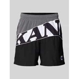 Karl Kani Regular Fit Shorts mit Label-Stitching