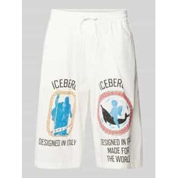 Iceberg Bermudas mit Motiv-Print und elastischem Bund