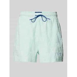 PEQUS Shorts aus Frottee mit Label-Stitching