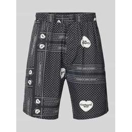 Carhartt Work In Progress Regular Fit Shorts mit elastischem Bund Modell 'HEART BANDANA'