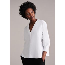 Klassische Bluse Seidensticker "Schwarze Rose" Gr. XS (34), weiß, Damen, 97% Baumwolle 3% Elastan, unifarben, Blusen, Tunika Uni