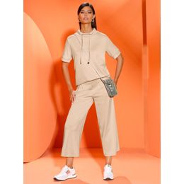 CR&Eacute;ATION L Sweatshirt CREATION L, Damen, Gr. 36, beige (elfenbein), 50% Modal, 44% Polyester, 6% Elasthan, unifarben, Sweatshirts Sweatshirt