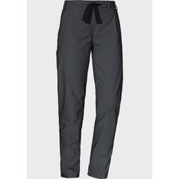 Schöffel Outdoorhose SCHÖFFEL "Pants Oaktree L", Damen, Gr. 38, Normalgrößen, grau (9830, grau), Oberstoff : 61% Polyester 39% Viskose, modisch, Hosen