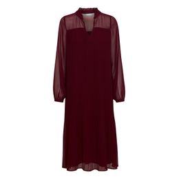 Blusenkleid Fransa "Blusenkleid FRPlisse" Gr. S, rot (winetasting), Damen, Obermaterial: 100% Polyester Pol. recyc.., unifarben, Kleider