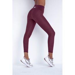 active by Lascana LASCANA ACTIVE Leggings Sportleggings mit 3D-Struktur burgunder XS (32/34) - N-Gr N-Gr XS (32/34) Performance Leggings mit 3D-Struktur