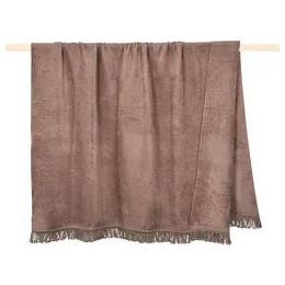 Wohndecke Pad "SYDNEY", grau (taupe), B:150cm L:200cm, Mischgewebe, Wohndecken, Made in Europe