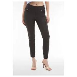 Leggings Freddy "NOW SKINNY YOGA" Gr. S, N-Gr, blau (schwarz sea), Damen, Obermaterial: 72% Polyester, 15% Polyurethan, 13% Elasthan, unifarben, leicht glänzend, Hosen, mit Lifting & Shaping Effekt