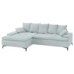 Ecksofa Inosign "Haiti III, L-Form" Sofas Gr. B/H/T: 280cm x 87cm x 180cm, Soft clean, mega-Recamiere links, grau (novaclean avanti 3 silber) Mit Kaltschaum, bis 140 kg belastbar