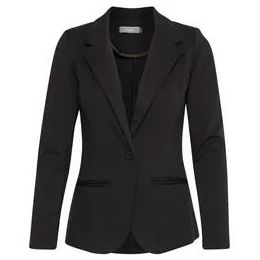 Jackenblazer Fransa "Blazer FRZablazer" Gr. S, schwarz ((noos) schwarz), Damen, Obermaterial: 74% Polyester PES. 21% Viskose LENZING ECOVERO CV LenzEcov. 5% Elasthan EL., Blazer