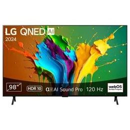 LG QNED-Fernseher "98QNED89T6A", G (A-G), Fernseher, schwarz, 98