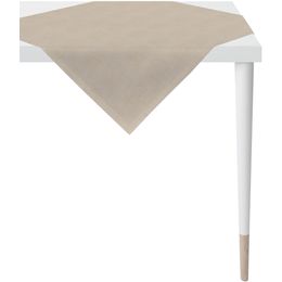 Mitteldecke Apelt "Apart, LOFT STYLE" Gr. 2, grau (taupe), B:100cm L:100cm, Polyester, Tischdecken, UNI-BASIC